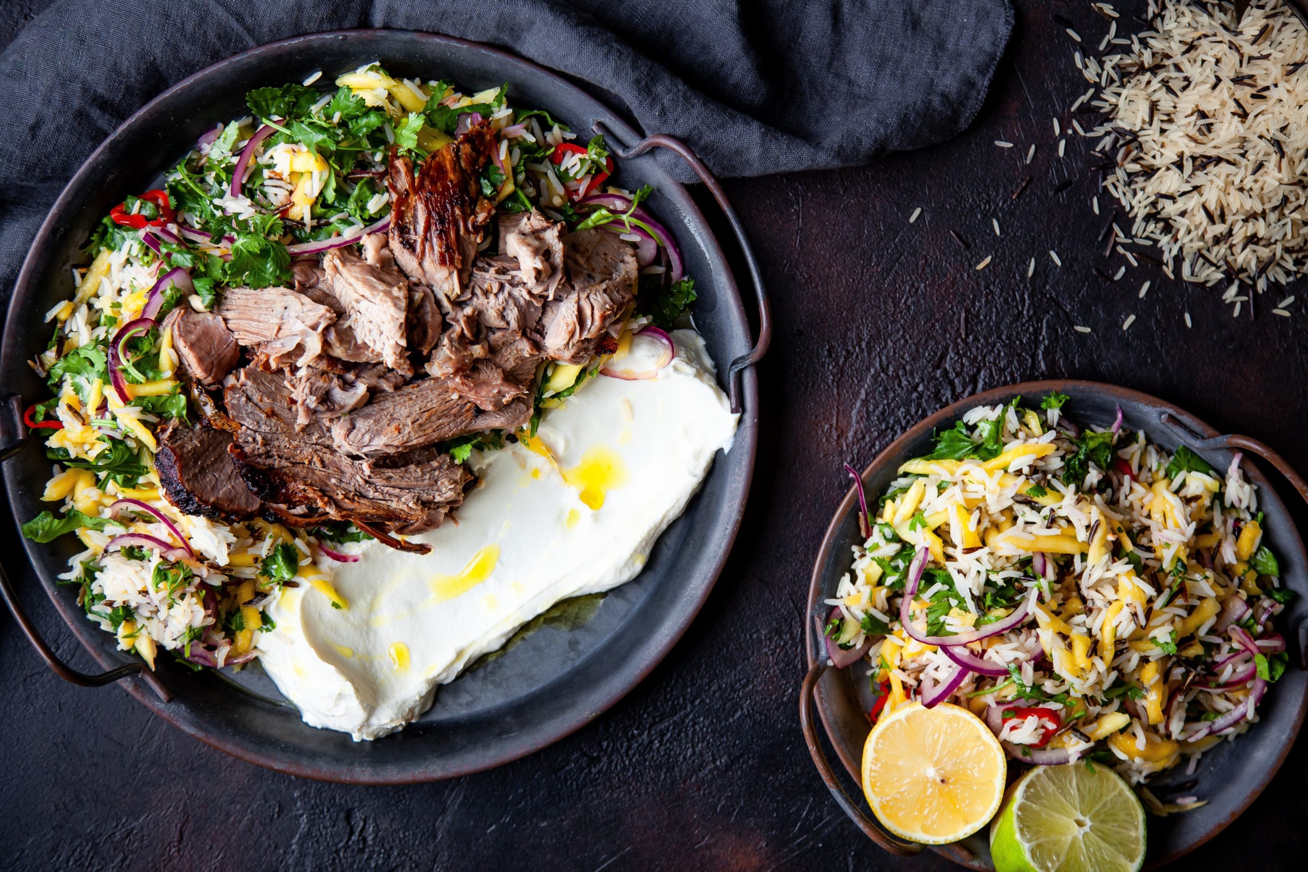 Recipe: Slow Cooked Lamb with Mango and USA Wild Rice Mix Salad ...